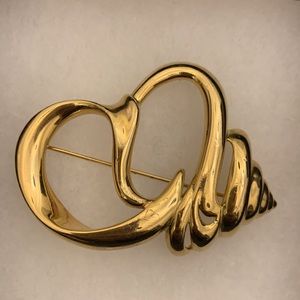 Piscitelli | Jewelry | Vintage Piscitelli Gold Tone Brooch | Poshmark